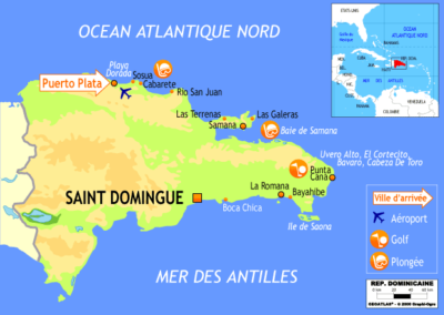 La carte de la Rep. Dom - République Dominicaine